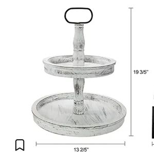 Accents | White Distressed 2 Tier Tray | Poshmark